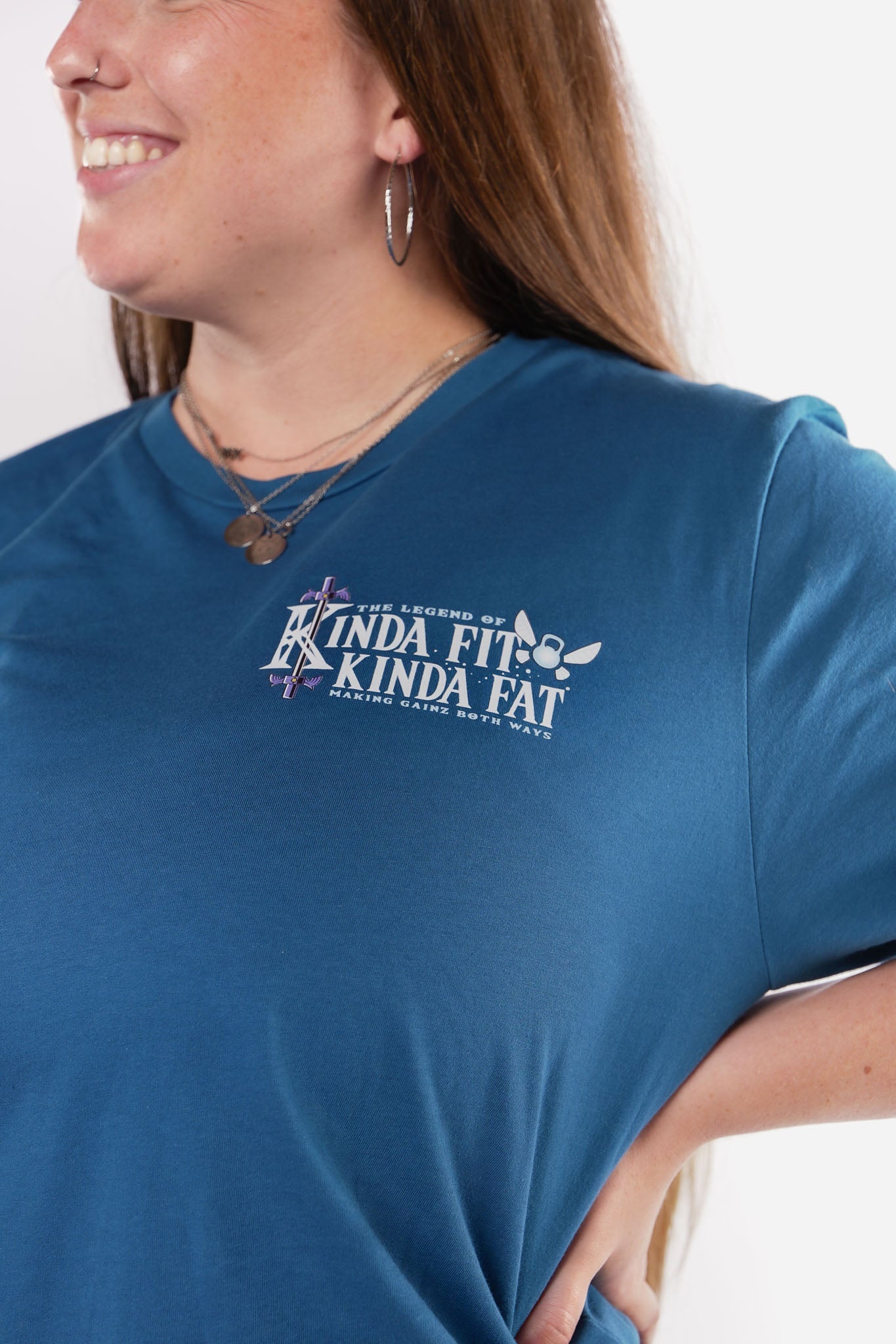 Kinda Fit Kinda Fat Sausage Link Tee (Teal) – 9 for 9